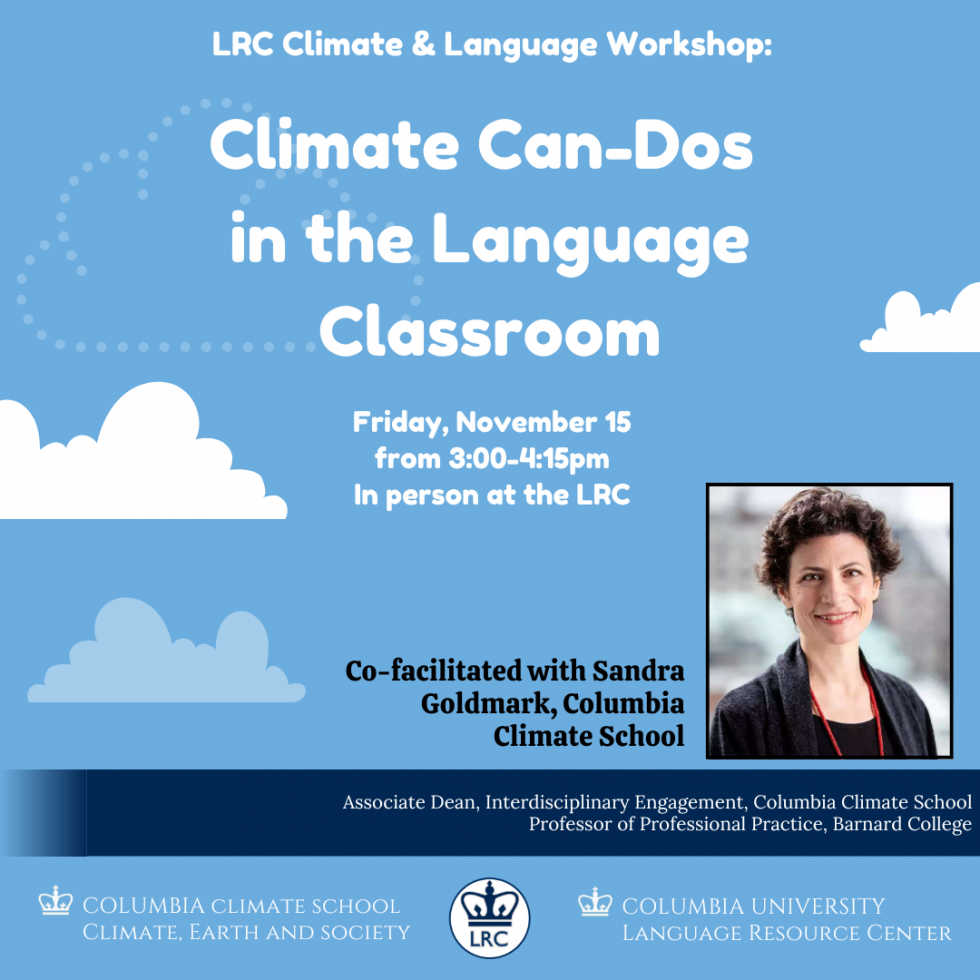 Climate Can-Dos in the Language Classroom | Columbia LRC